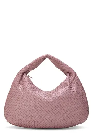 Bottega Veneta Intrecciato Leather Veneta Hobo - Pink