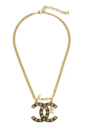 Chanel Gold 'cc' Logo Necklace - Multi
