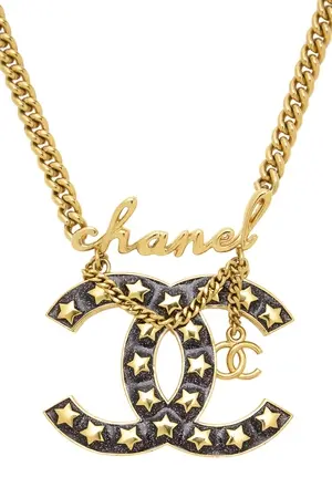 Chanel Gold 'cc' Logo Necklace