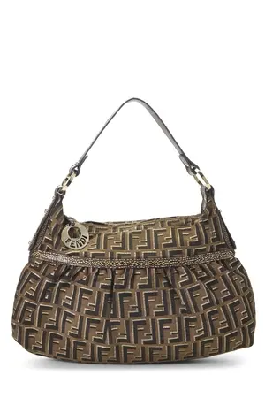Fendi Zucca Lurex Canvas Chef Hobo