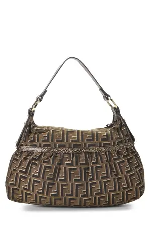 Fendi Zucca Lurex Canvas Chef Hobo
