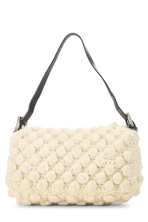 Fendi Cream Knit Baguette