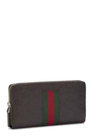 Gucci Ssima Web Zip Around Wallet