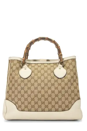Gucci Original Gg Bamboo Shopper Tote - White