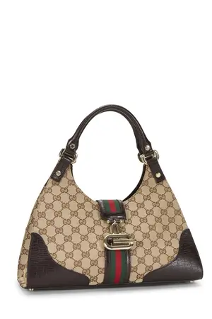 Gucci Original Gg Canvas Web Junco Shoulder Bag