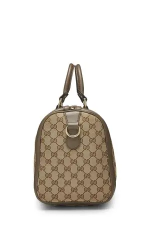Gucci Original Gg Vintage Web Boston Bag - Grey
