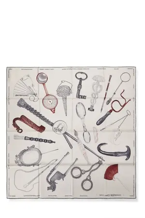 Hermès Grey & Multicolor 'nous Sommes Inseparables' Silk Scarf 90 Grey