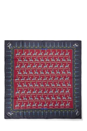 Hermès Multicolor 'les Artificiers' Silk Scarf 90 - Grey