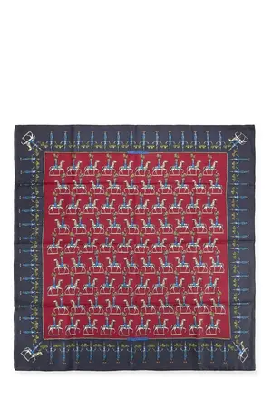 Hermès Multicolor 'les Artificiers' Silk Scarf 90 - Grey