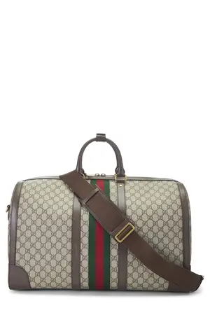 Gucci Gg Supreme Web Boston Bag