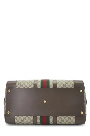 Gucci Gg Supreme Web Boston Bag