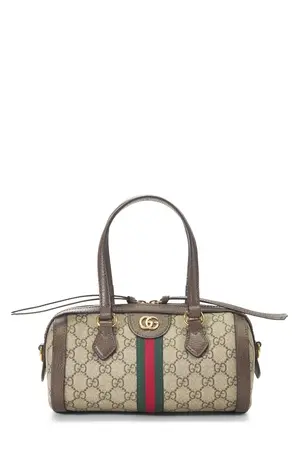 Gucci Original Gg Supreme Canvas Ophidia Web Boston - Brown