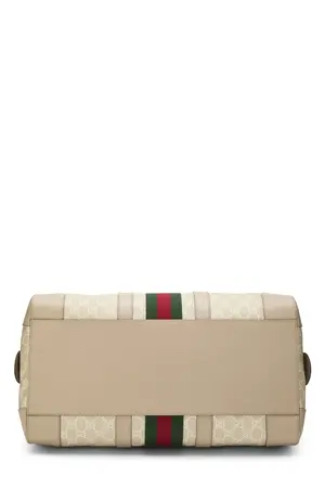 Gucci Gg Supreme Ophidia Web Boston Bag