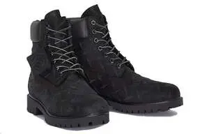 Timberland X Supreme Heritage Lace Up 6 Inch Boots 'black Nubuck