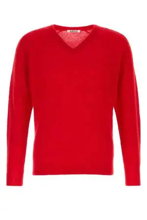 Auralee Alpaca Blend Sweater - Red