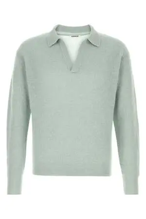 Auralee Powder Alpaca Blend Polo Shirt - Blue