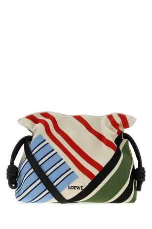 Loewe Embroidered Canvas Medium Flamenco Clutch - Multicolor