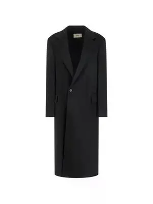 Fendi Single-breasted Notched-lapels Coat - Black