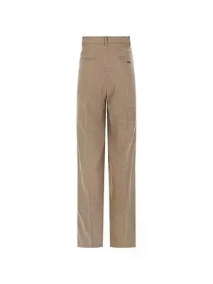 Iceberg Pleated Wide-leg Trousers - Neutrals