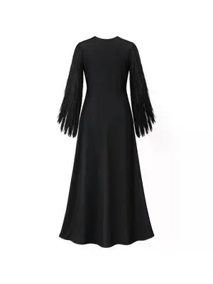 Antonelli Firenze Fringed V-neck Dress