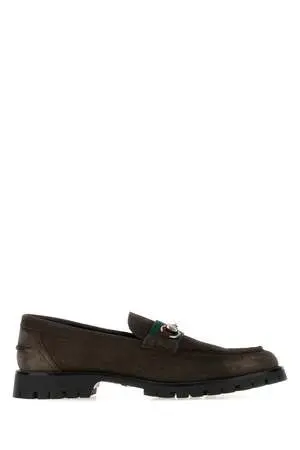 Gucci Chocolate Suede Loafers - Brown