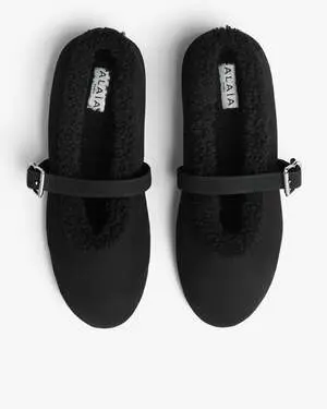 Alaïa Merino Shearling Ballet Flats