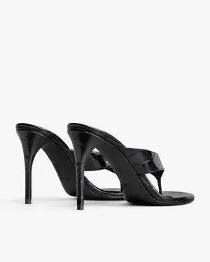 Alaïa Tong 90 Embossed Mule Sandals