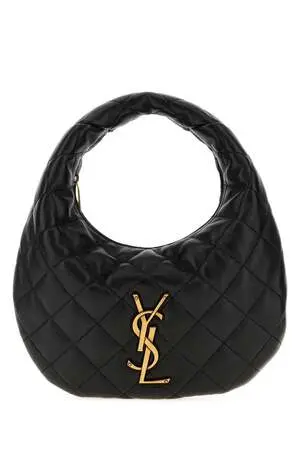 Saint Laurent Nappa Leather Icarino Shoulder Bag - Black