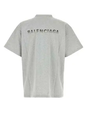 Balenciaga Melange Grey Cotton Oversize T-shirt