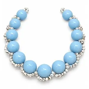 EYECONIC BY SAMAR AJRAM Vivian Sky Beaded Necklace - Blue