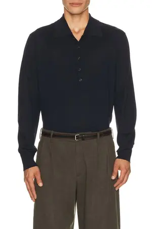Dries Van Noten Muando Sweater In Blue - Navy