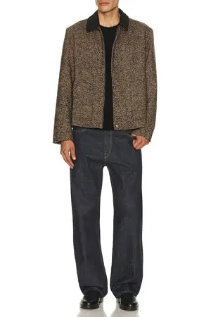 PERCIVAL Herringbone Boxy Cropped Jacket