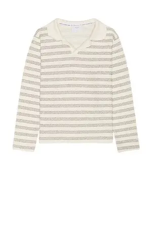 PERCIVAL Laurent Long Sleeve Regular Polo In Cream