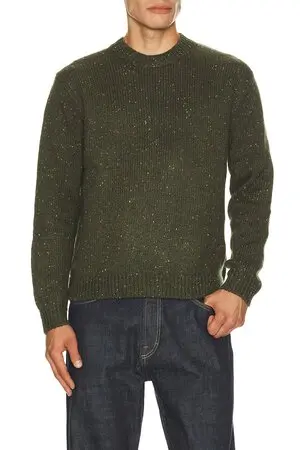 PERCIVAL Rhodes Boxy Knitted Crew In Green