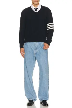 Thom Browne Cable Stitch Relaxed Fit Pullover