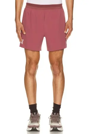 On 5 Performance Shorts In Red