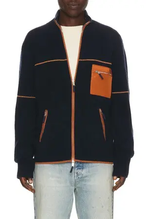 Guest In Residence Felted Louis Jacket In Navy - Midnight