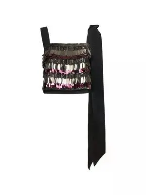 Carolina Herrera Sequin-embellished Bow-detail Top