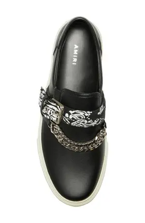 Amiri Bandana Chain Slip-on Sneaker