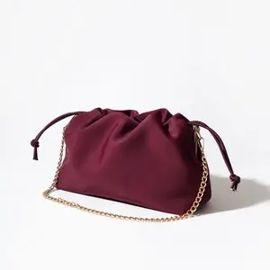 POP UPS BRAND Puff Clutch Bordeaux - Red