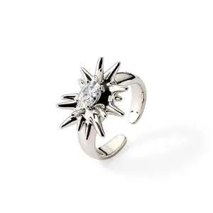 QIBAI Aries Zodiac Ring - Silver