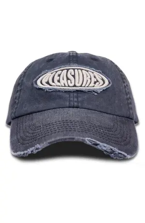PLEASURES Bubble Rip Baseball Cap - Navy