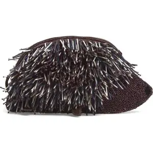 Staud Porcupine Beaded Clutch - Black Multi