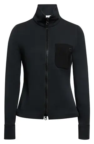 COURREGES Long Sleeve Twill Zip Top