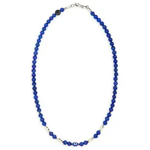 Caputo & Co Evil Eye Bead Necklace - Lapis Lazuli