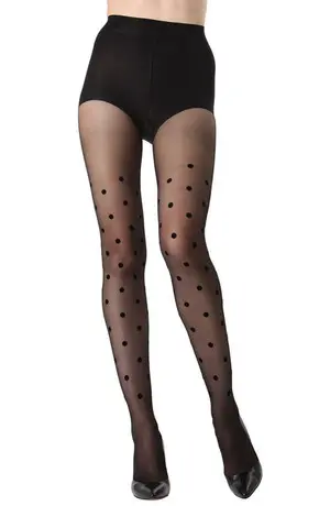 MEMOI Polka Dot Sheer Tights