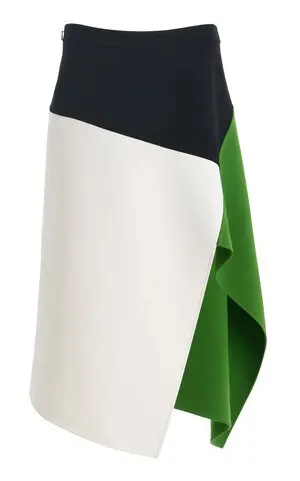 MICHAEL KORS Asymmetric Wool Midi Skirt
