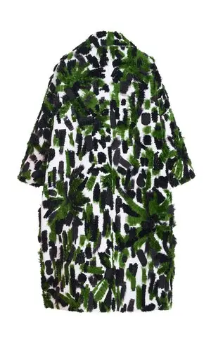 Michael Kors Abstract Embroidered Organza Coat