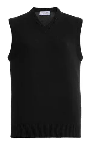 Michael Kors V-neck Cashmere Vest - Black
