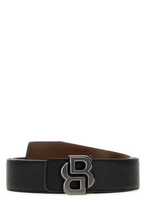 BOSS Leather Reversible Belt - Black